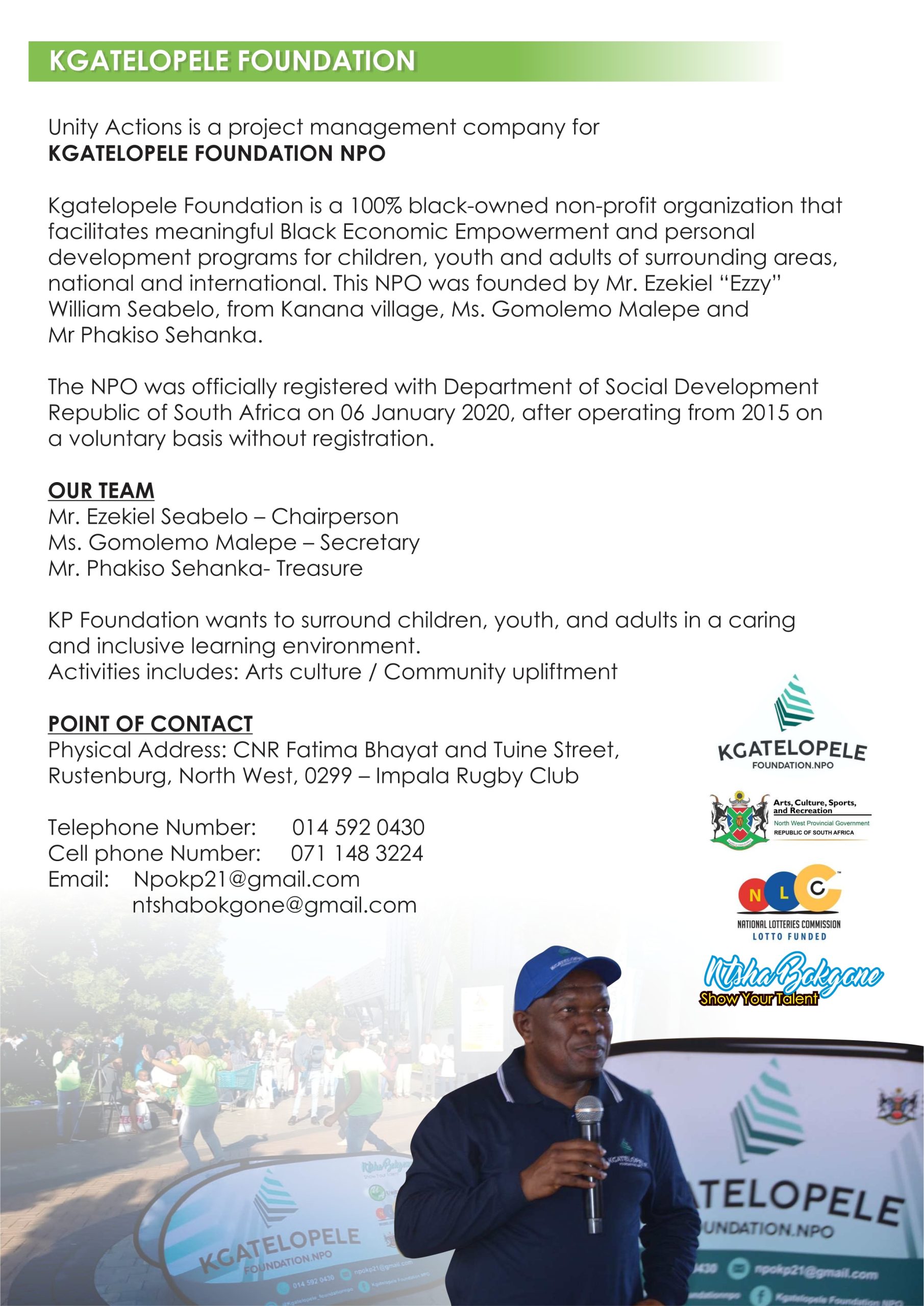 Children Development- Kgatelopele Foundation - Unity Actions